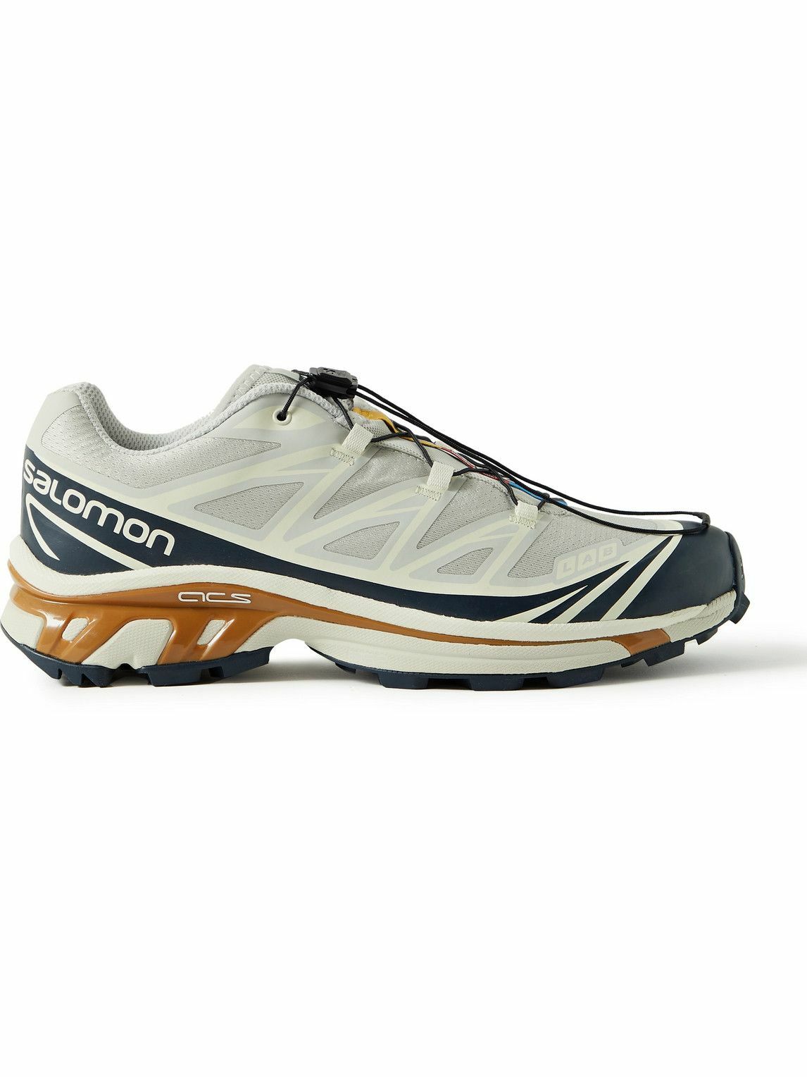 Salomon - XT-6 Advanced Rubber-Trimmed Mesh Sneakers - Gray Salomon
