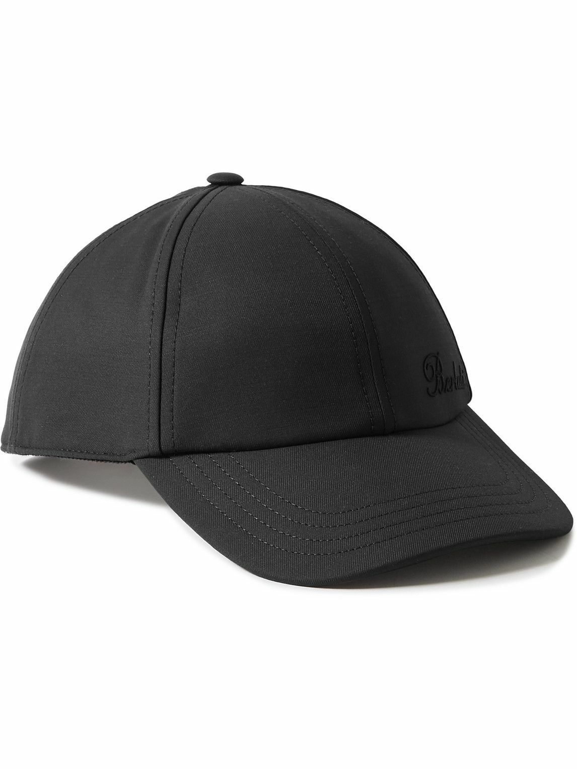 Berluti - Logo-Embroidered Wool-Blend Twill Baseball Cap - Black Berluti