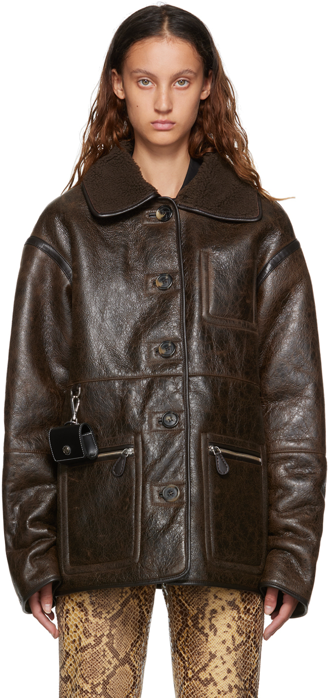 Saks Potts Brown Ada Shearling Jacket Saks Potts