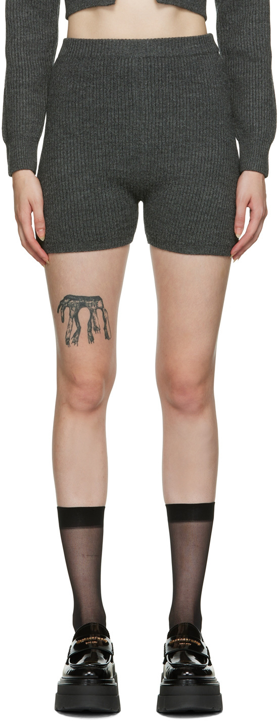 alexanderwang.t Gray Wool Shorts alexanderwang.t