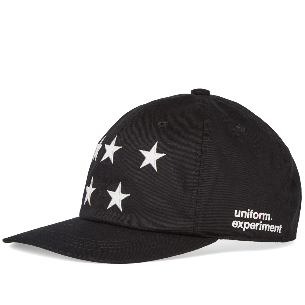 Uniform Experiment Five Star Cotton Twill Logo Cap Black Uniform Experiment