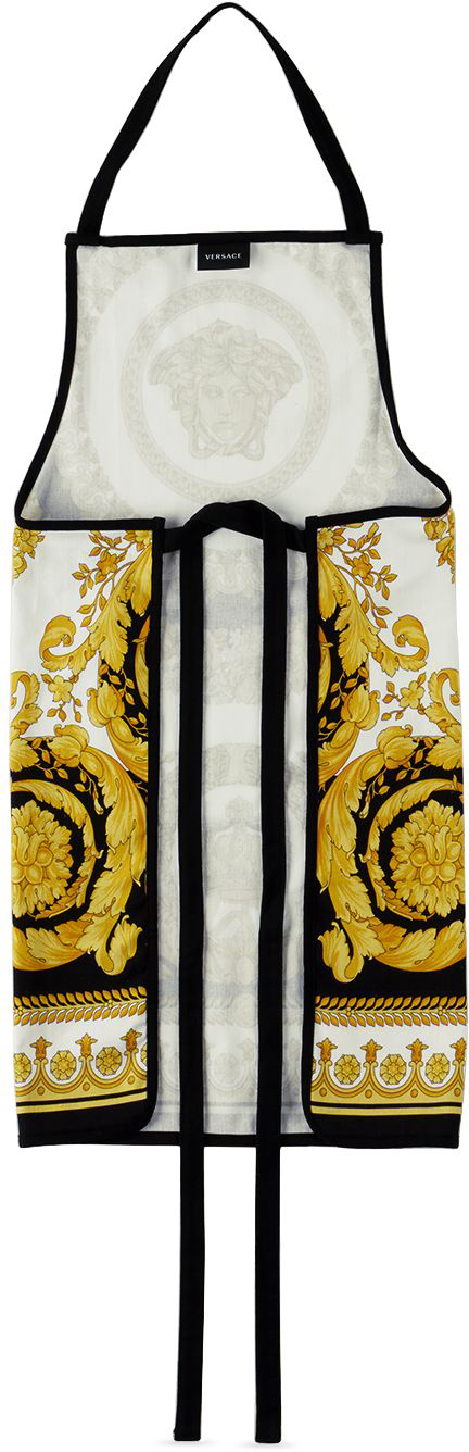 Versace Black & Gold Barocco Print Kitchen Set Versace