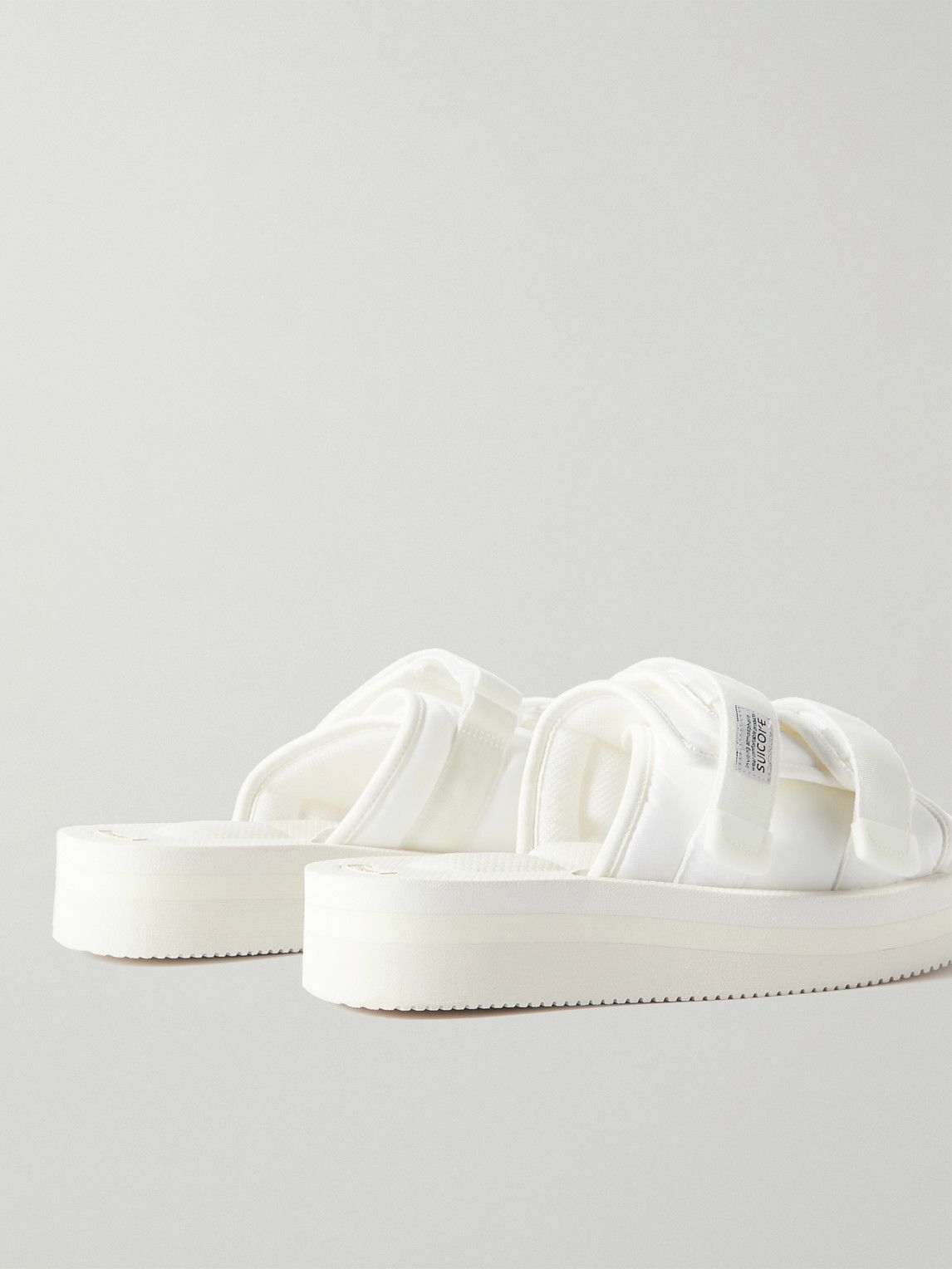 Suicoke - Moto-VPO Webbing-Trimmed Canvas Slides - White Suicoke