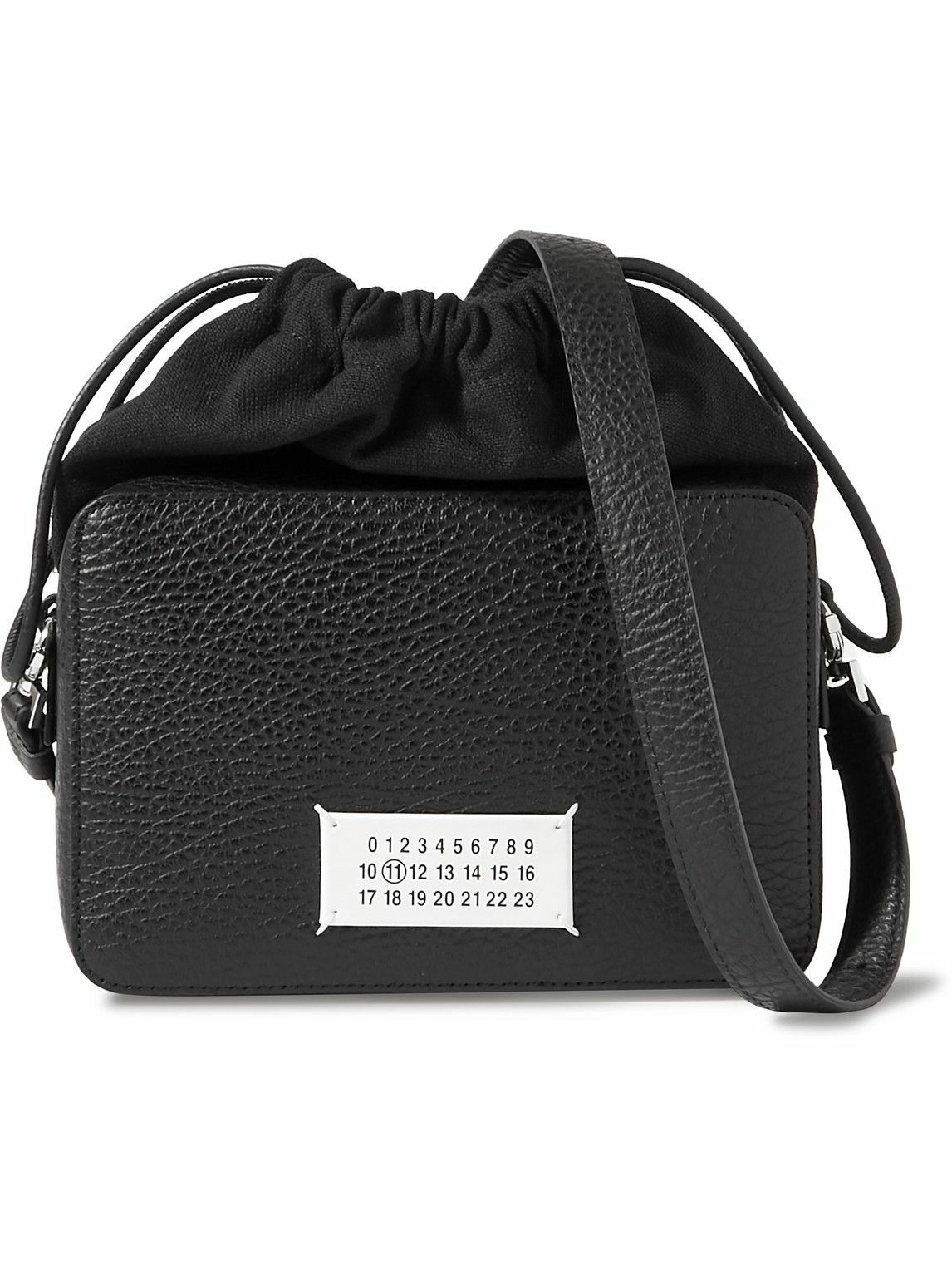 Maison Margiela - Logo-Appliquéd Full-Grain Leather and Canvas Camera ...