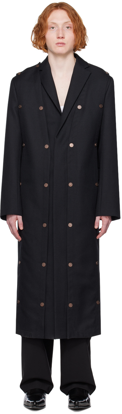 Y/Project Black Snap Panel Coat Y/Project