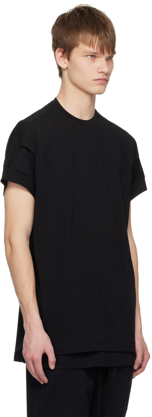 The Viridi-anne Black Double-Layered T-Shirt The Viridi-anne