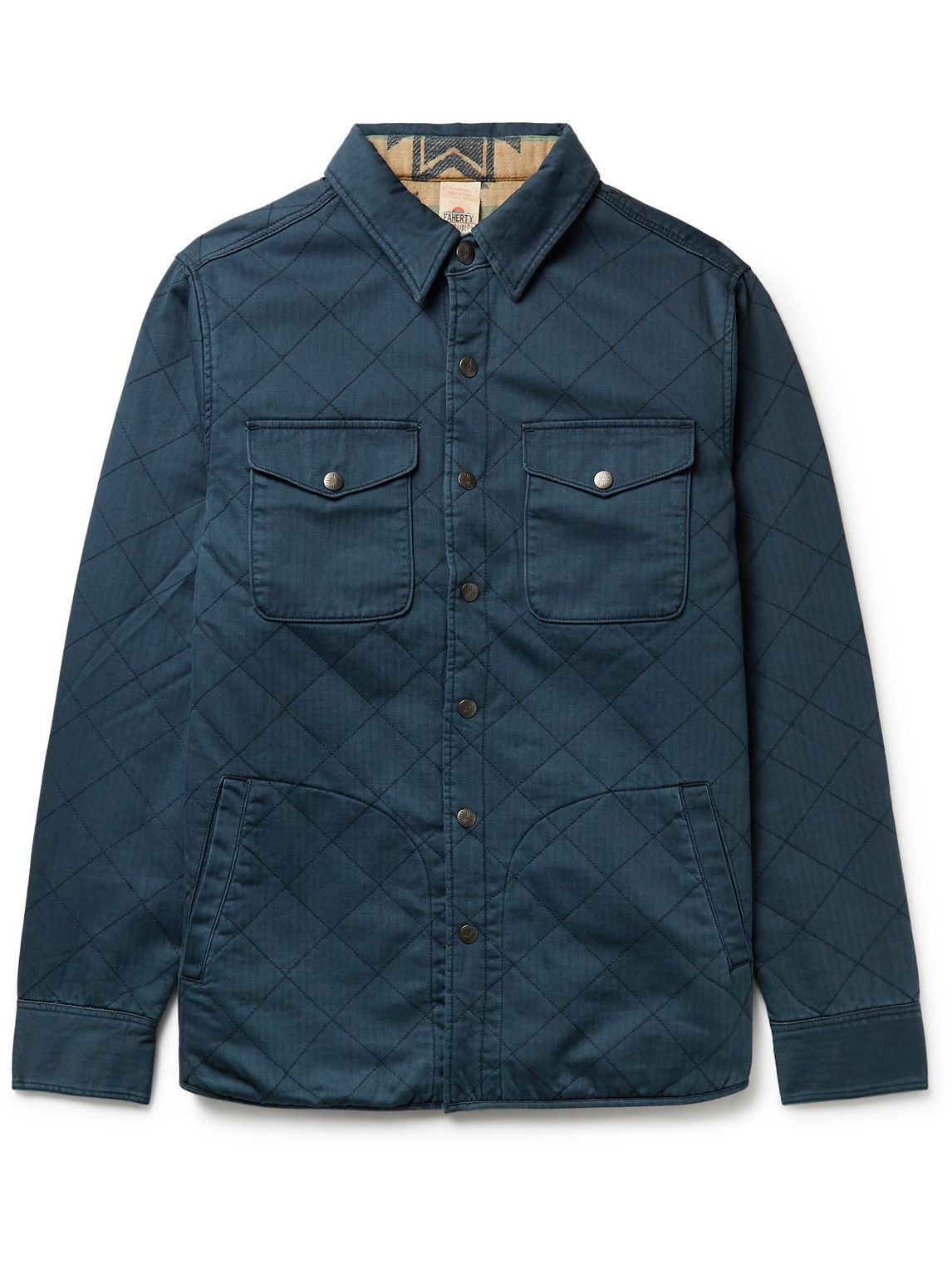 Faherty - Bondi Reversible Organic Cotton Jacket - Blue Faherty