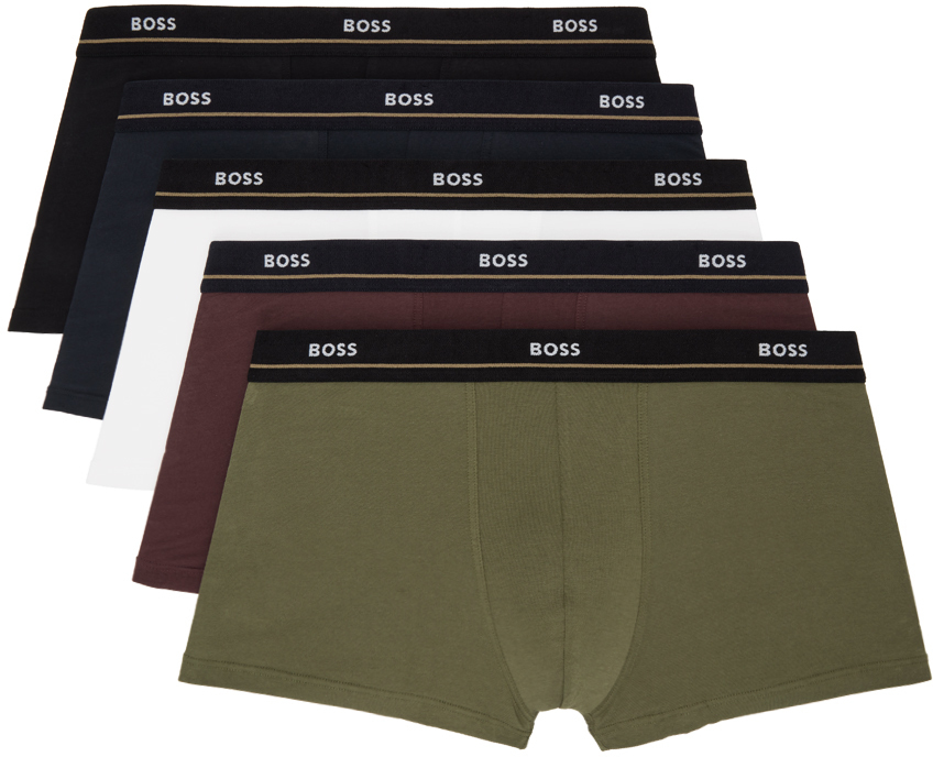 Boss Five-Pack Multicolor Stretch Boxers BOSS