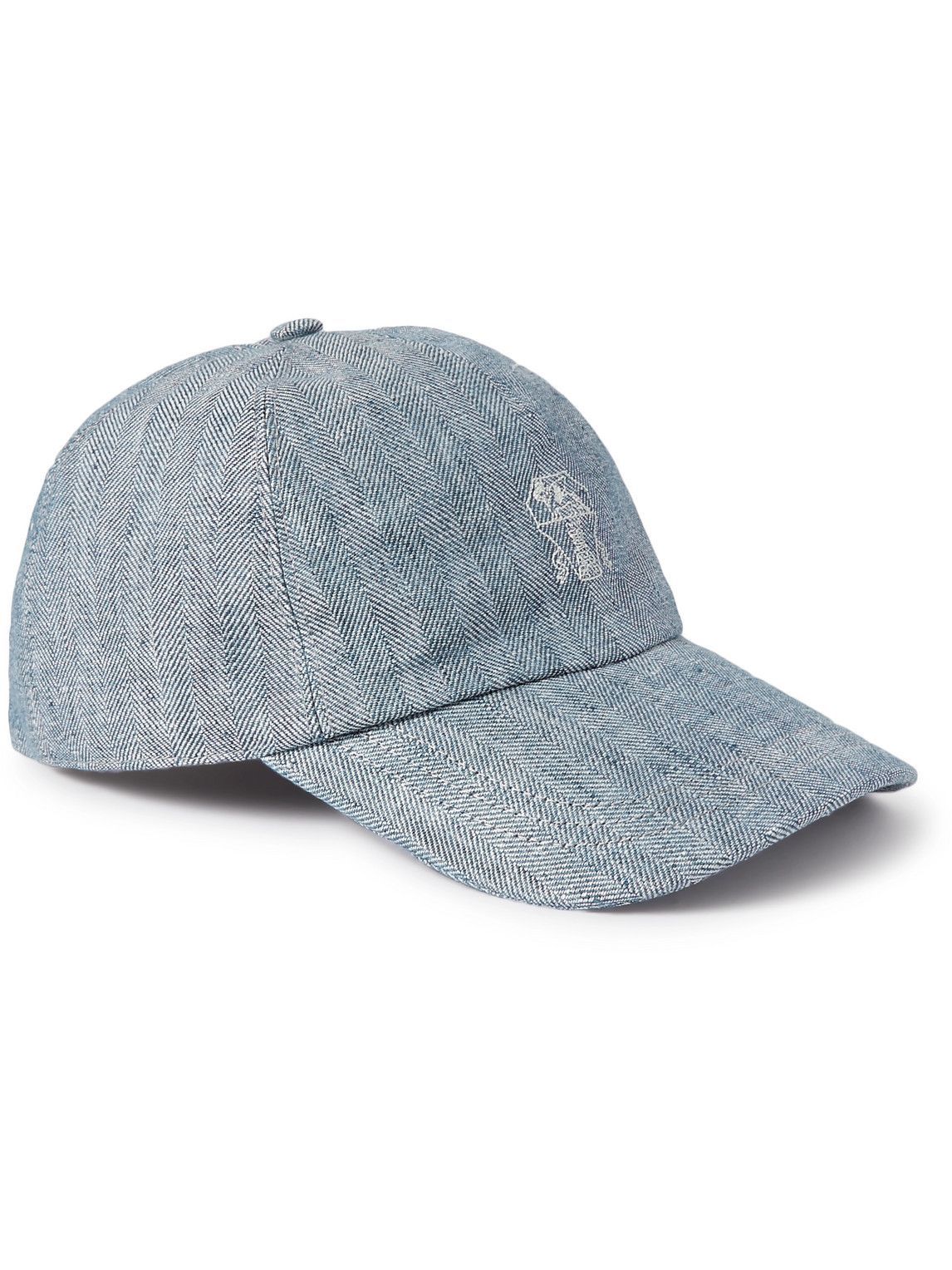 Brunello Cucinelli - Logo-Embroidered Linen Baseball Cap - Blue ...
