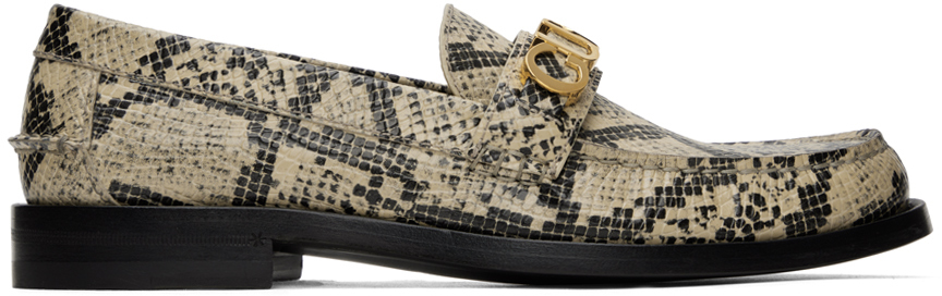 Gucci Beige Python Print Loafers Gucci