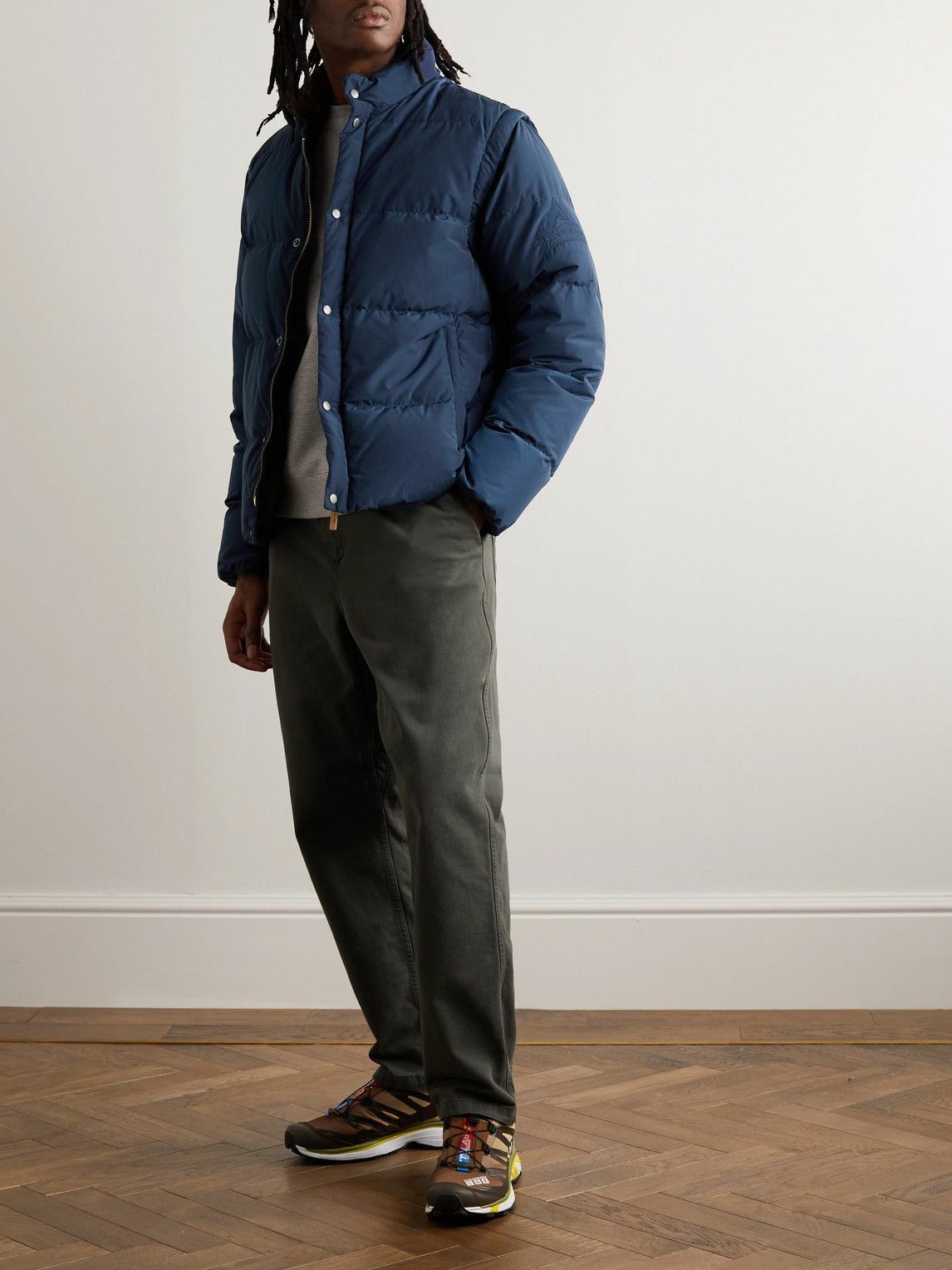 Holubar - Convertible Quilted Padded Shell Down Jacket - Blue Holubar