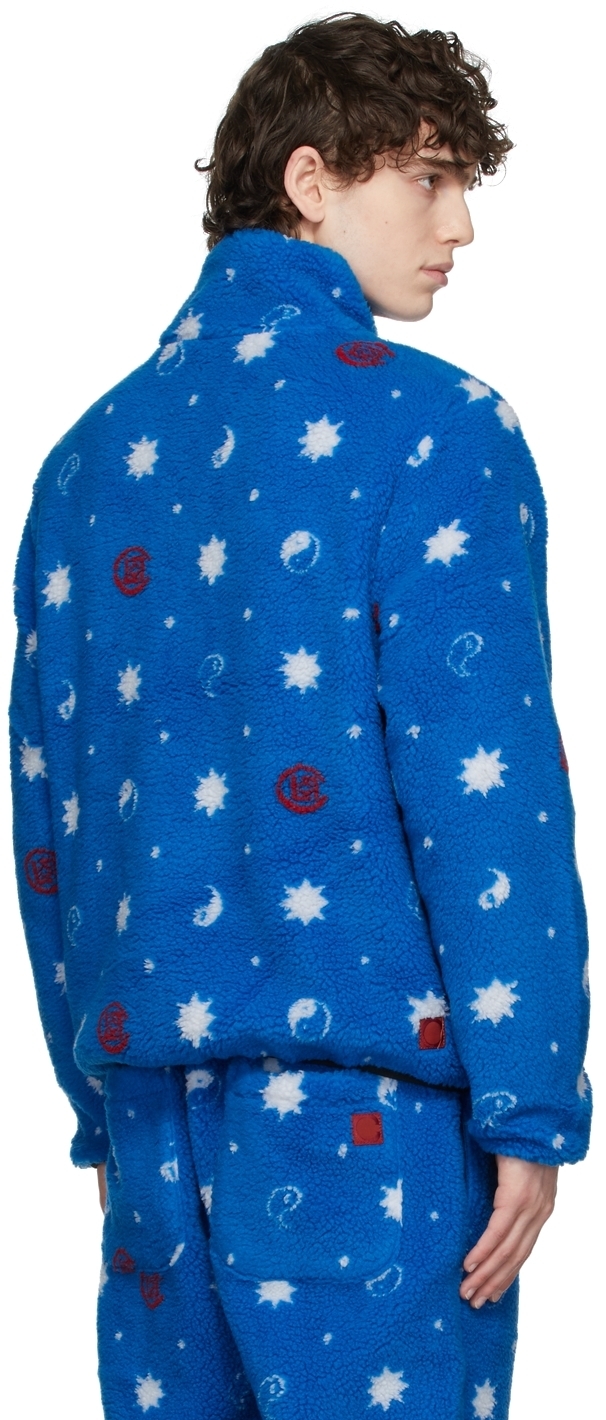 Clot Blue Sherpa Fleece Puffer Jacket CLOT