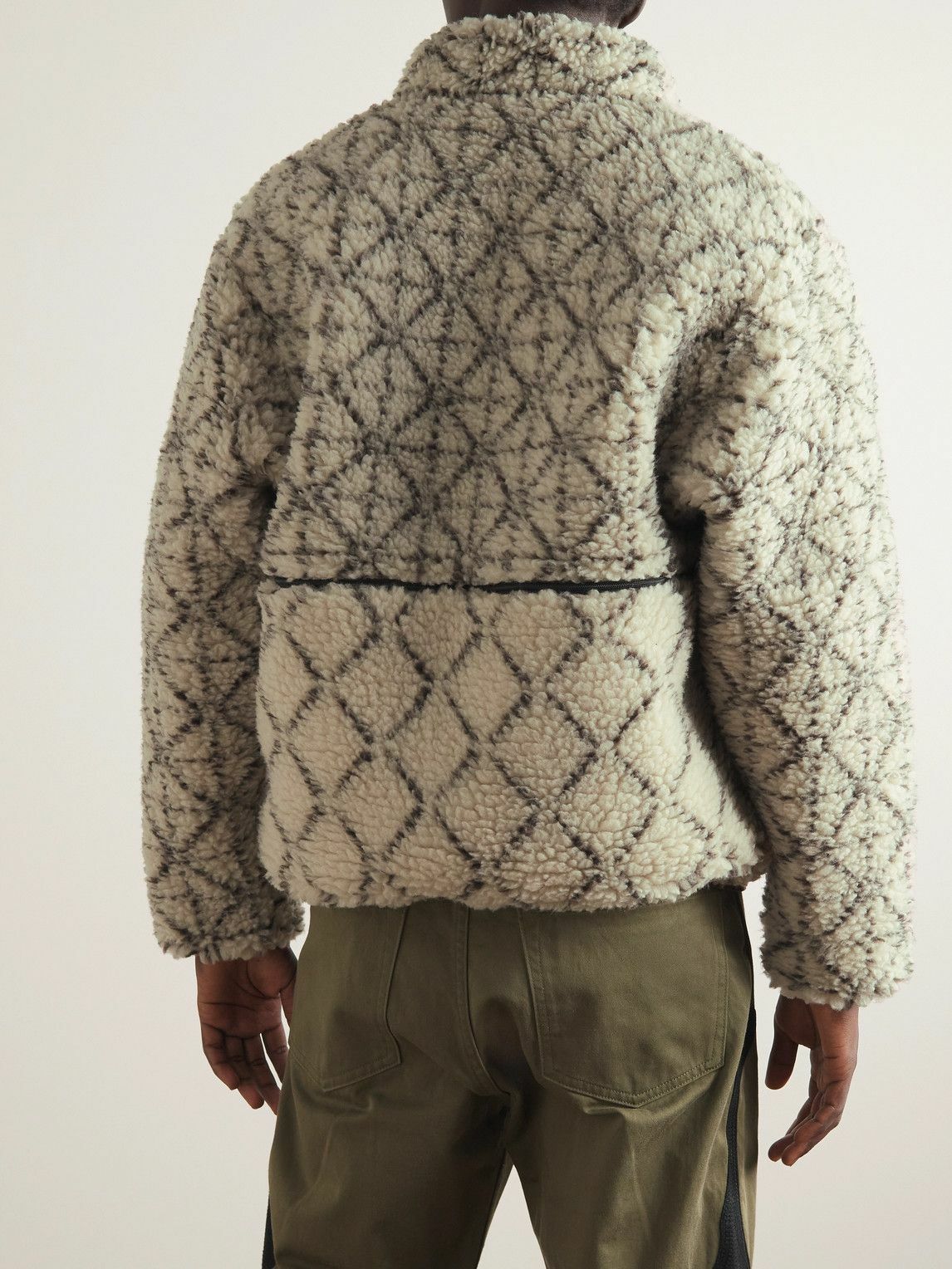 KAPITAL - Sashiko Boa Reversible Printed Fleece and Shell Jacket ...