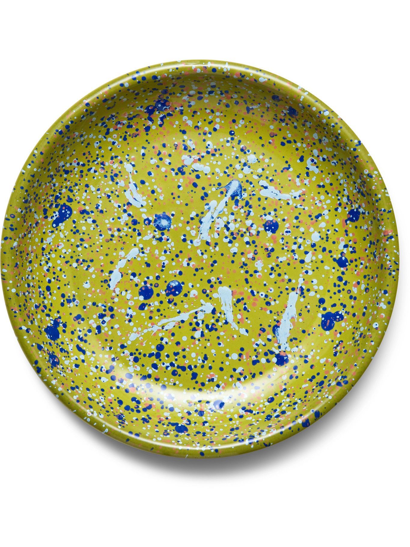 BORNN - Island Breeze Large Splattered Enamelware Plate, 26cm BORNN