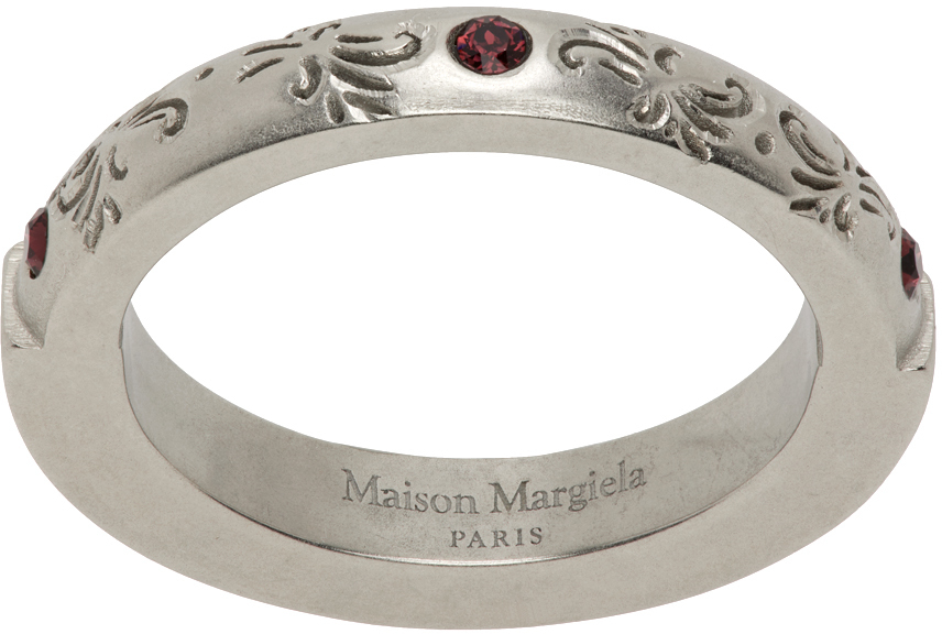 Maison Margiela Silver Engraved Ring Maison Margiela