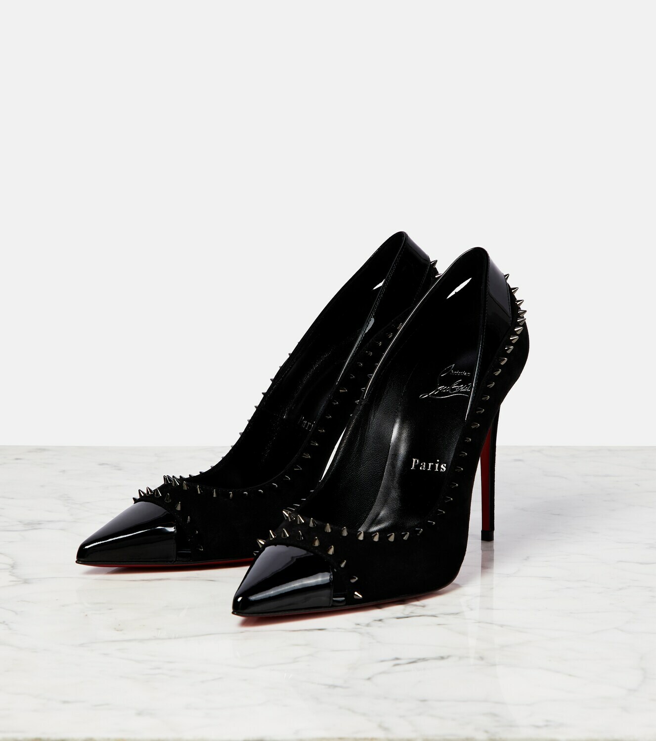 Christian Louboutin - Duvette Spikes 100 suede pumps Christian Louboutin