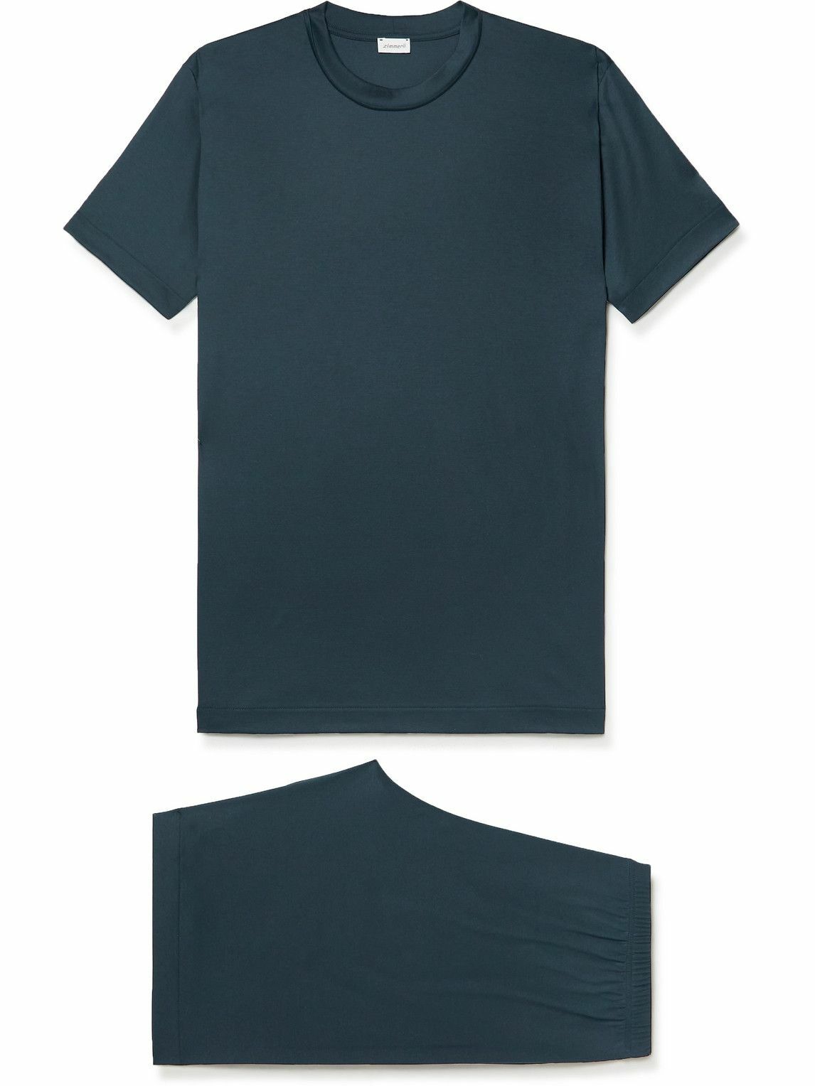 Zimmerli - Sea Island Cotton-Jersey Pyjama Set - Blue Zimmerli