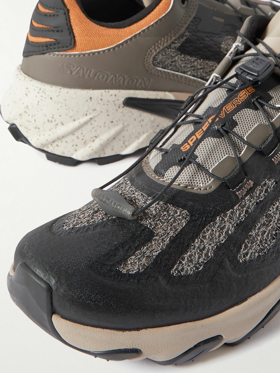 Salomon - Speedverse PRG Vegan Leather and Rubber-Trimmed Mesh Sneakers ...