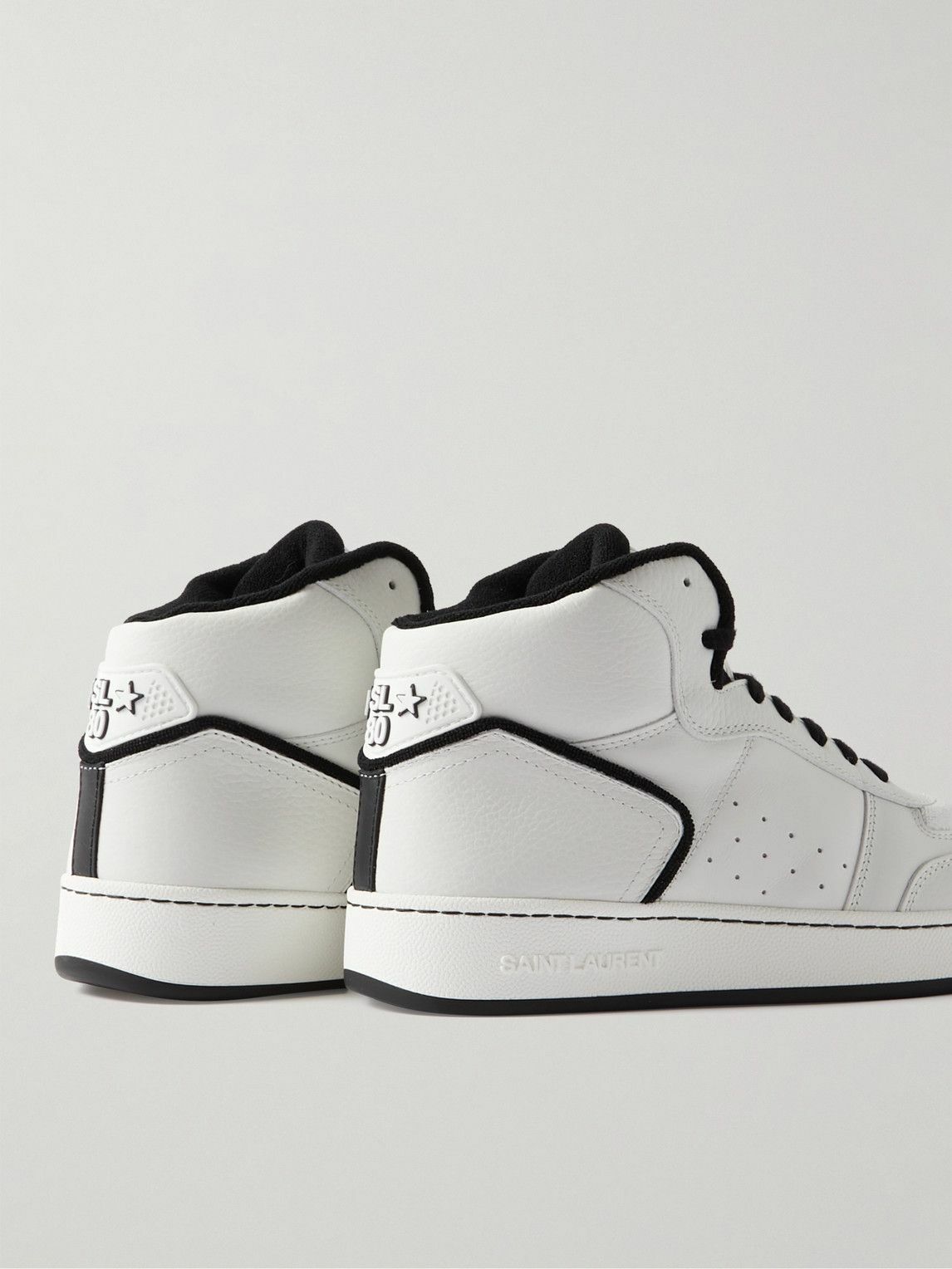 SAINT LAURENT - SL/80 Perforated Leather Sneakers - White Saint Laurent