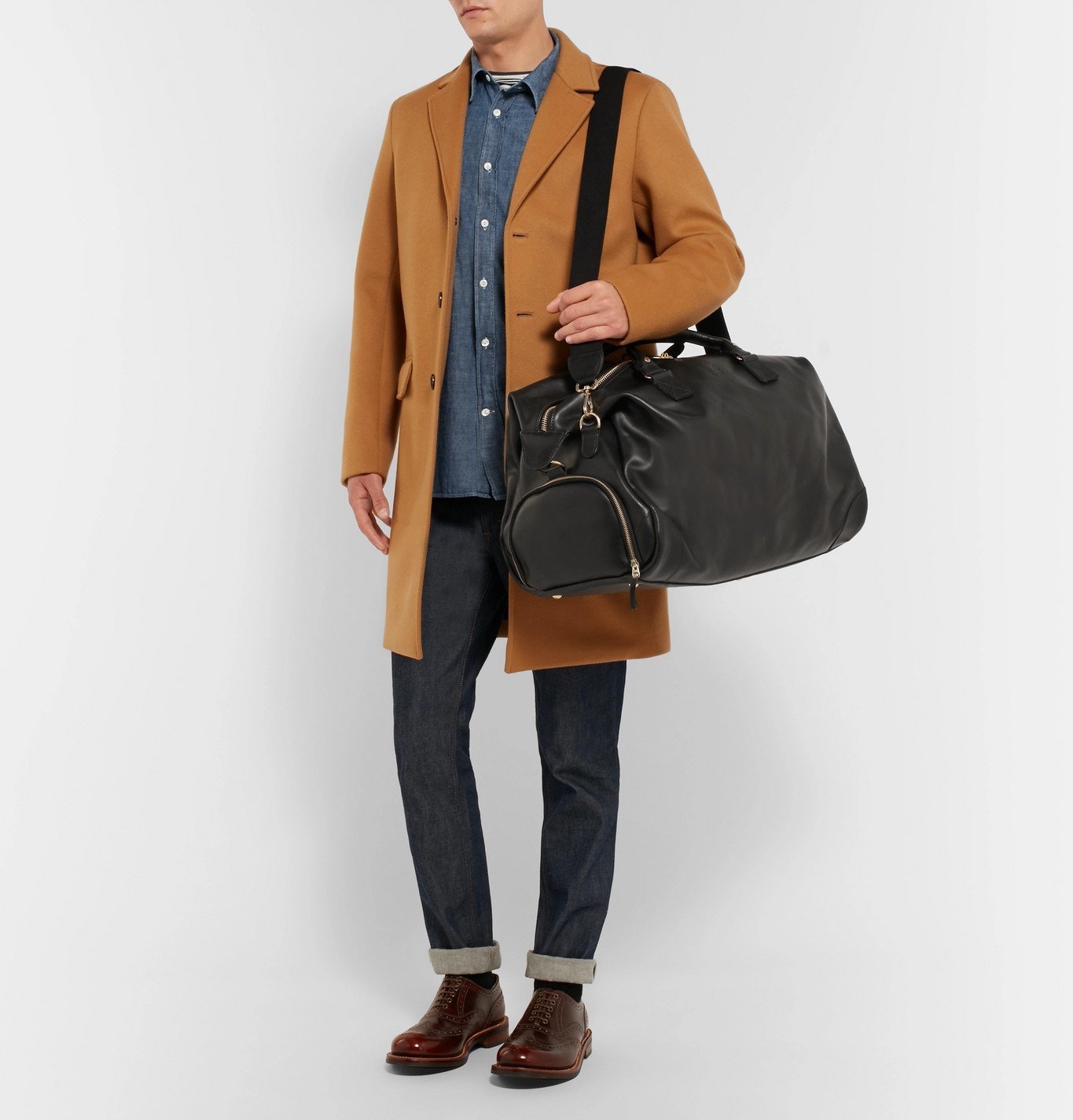 Bennett Winch - Weekender Leather Holdall - Black Bennett Winch