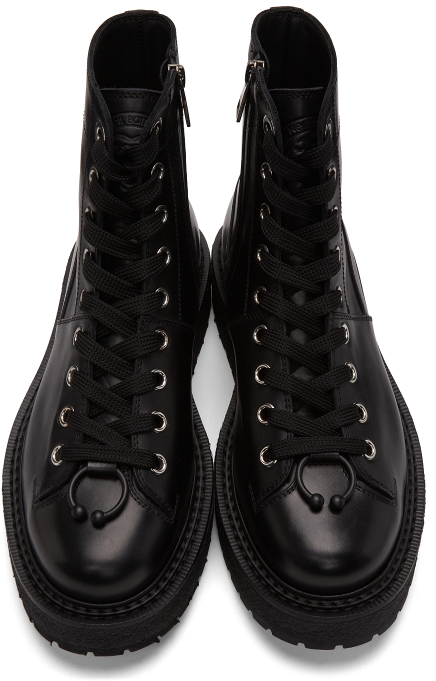 Neil Barrett Black Pierced Gorilla Boots Neil Barrett