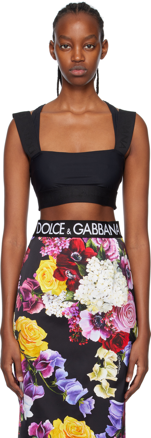 Dolce & Gabbana Black Square Bra Dolce & Gabbana