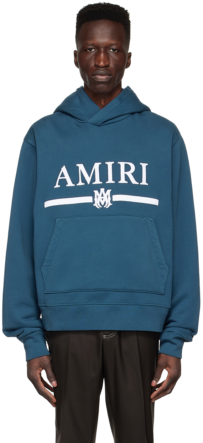 AMIRI Blue Cotton Hoodie Amiri