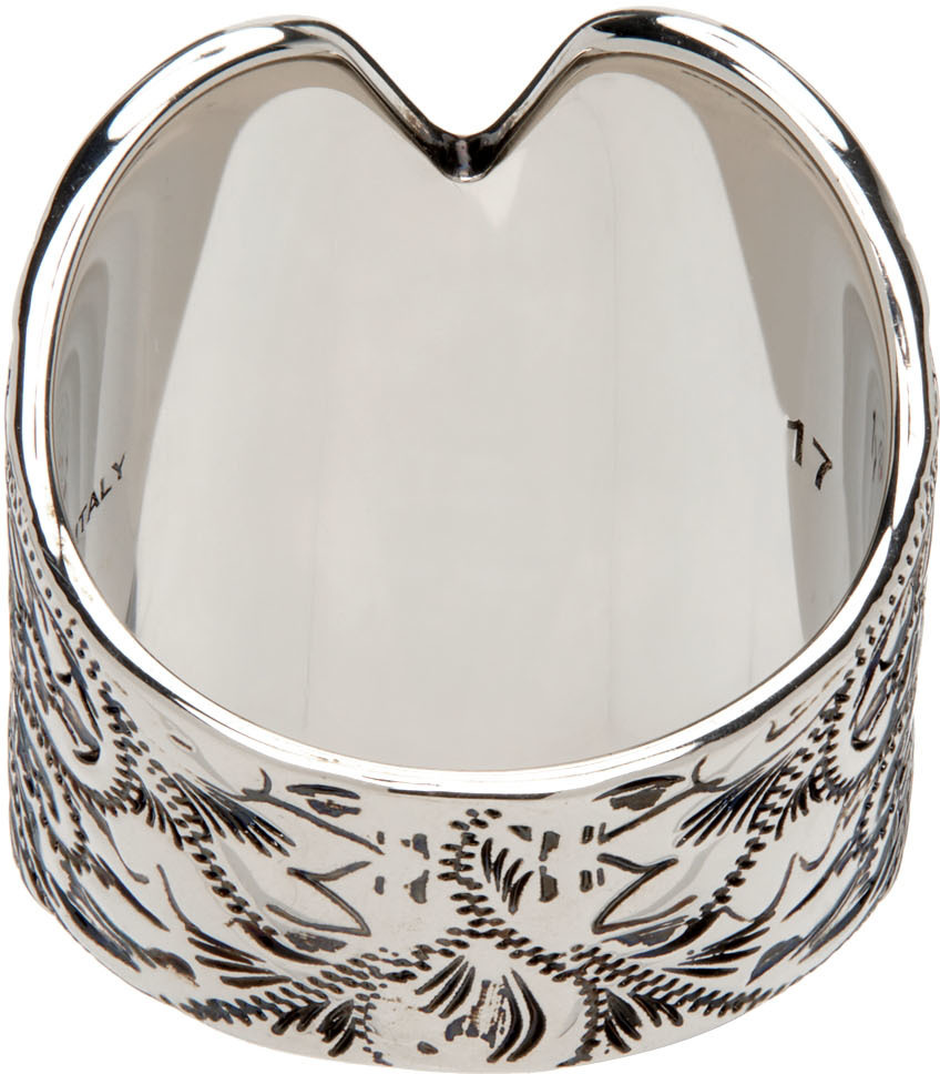 Alexander McQueen Silver Heart Ring Alexander McQueen