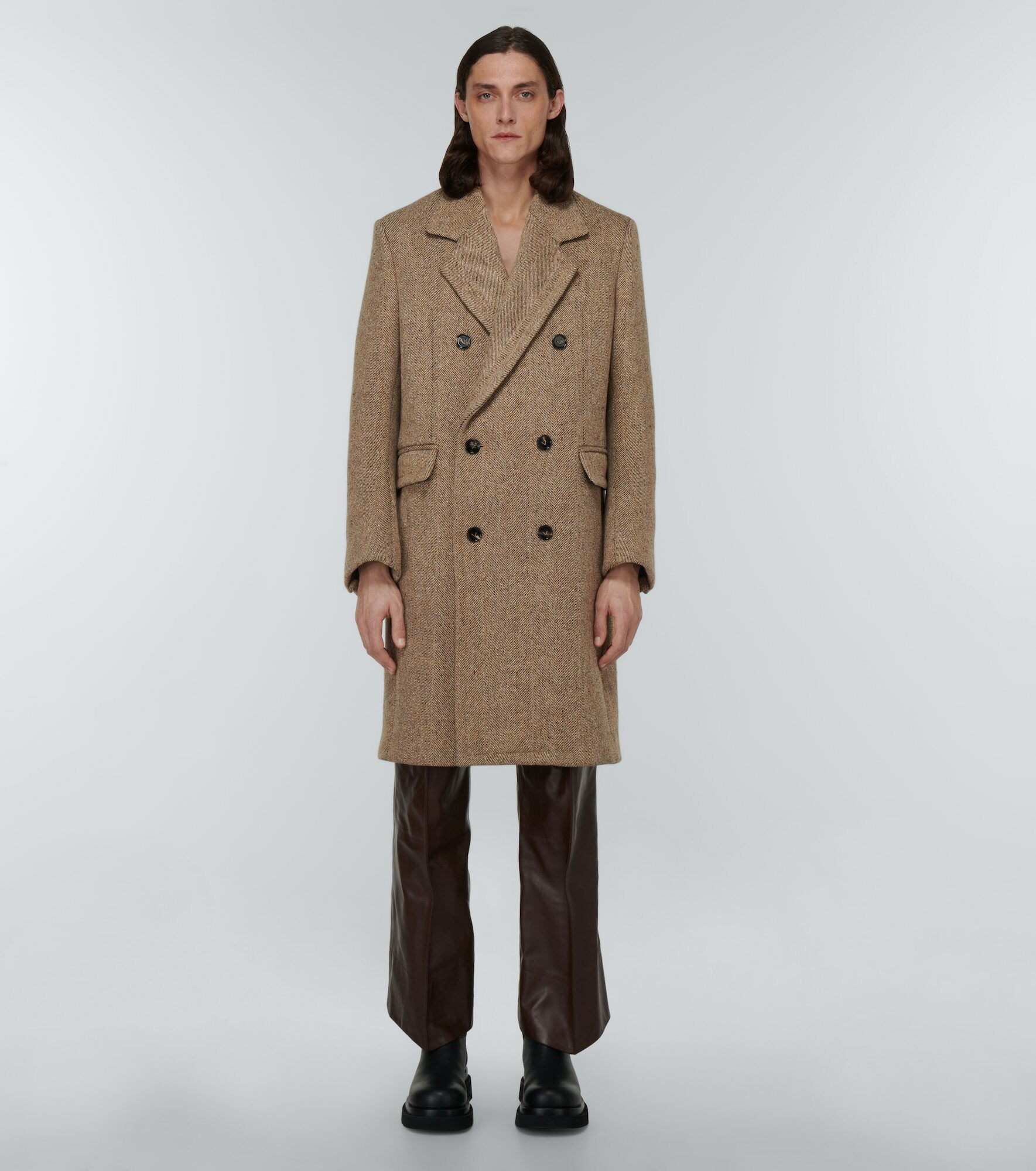 Bottega Veneta - Double-face wool chevron coat Bottega Veneta