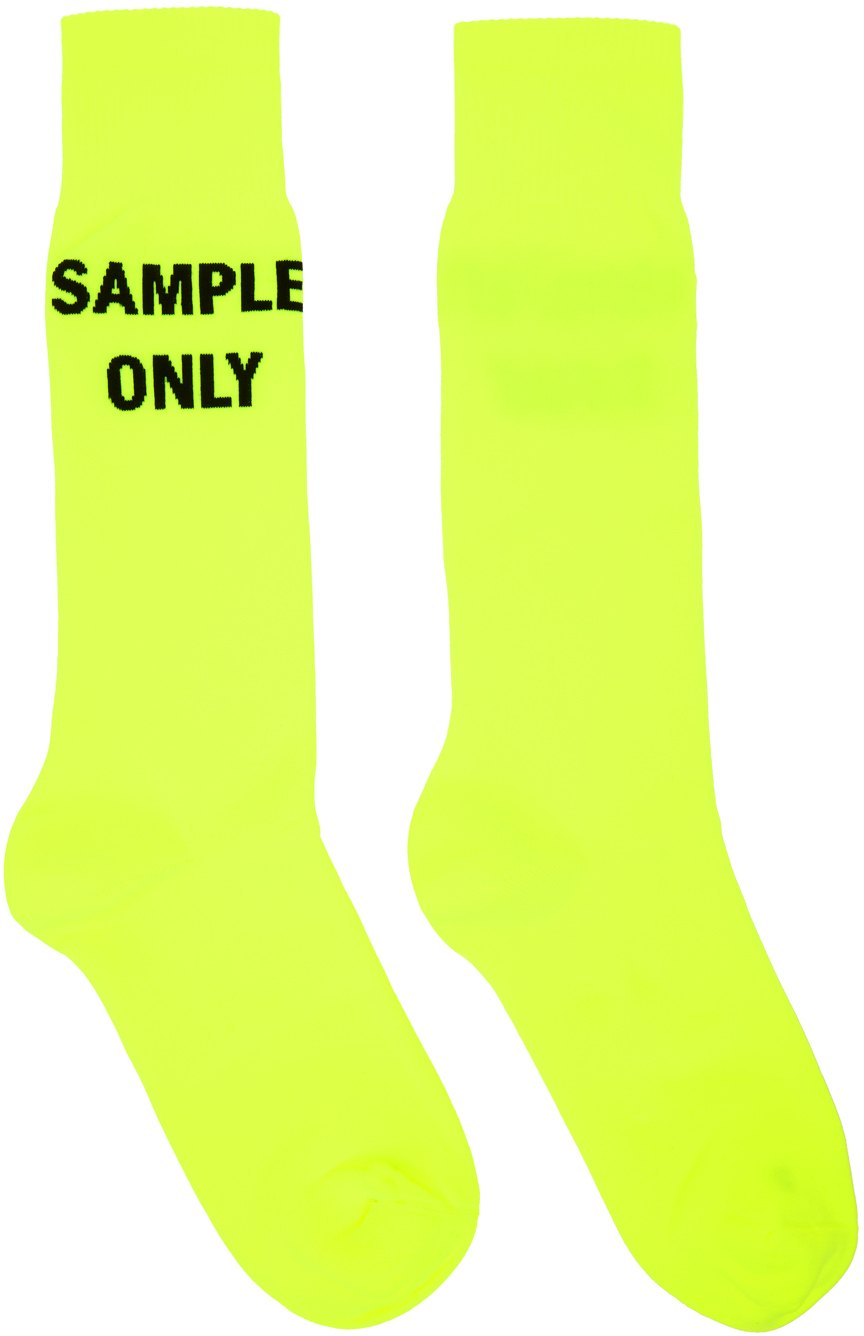 Acne Studios Yellow Neon Socks Acne Studios