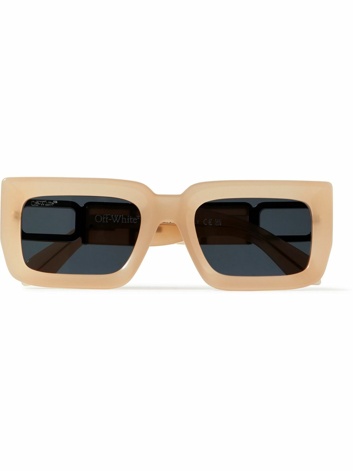 Off-White - Boston Rectangular-Frame Acetate and Gunmetal-Tone ...