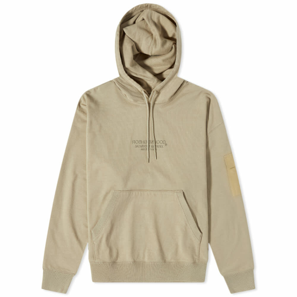 Neighborhood Men's Solid Pocket Sleeve Hoody in Beige Neighborhood