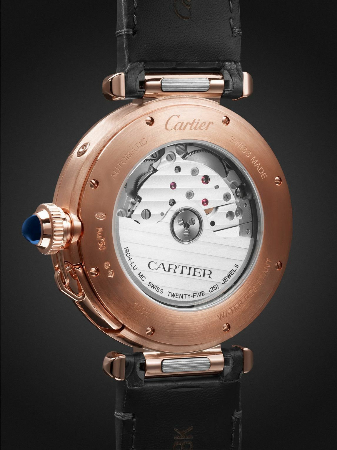 Cartier - Pasha de Cartier Automatic Moon-Phase 41mm 18-Karat Rose Gold ...