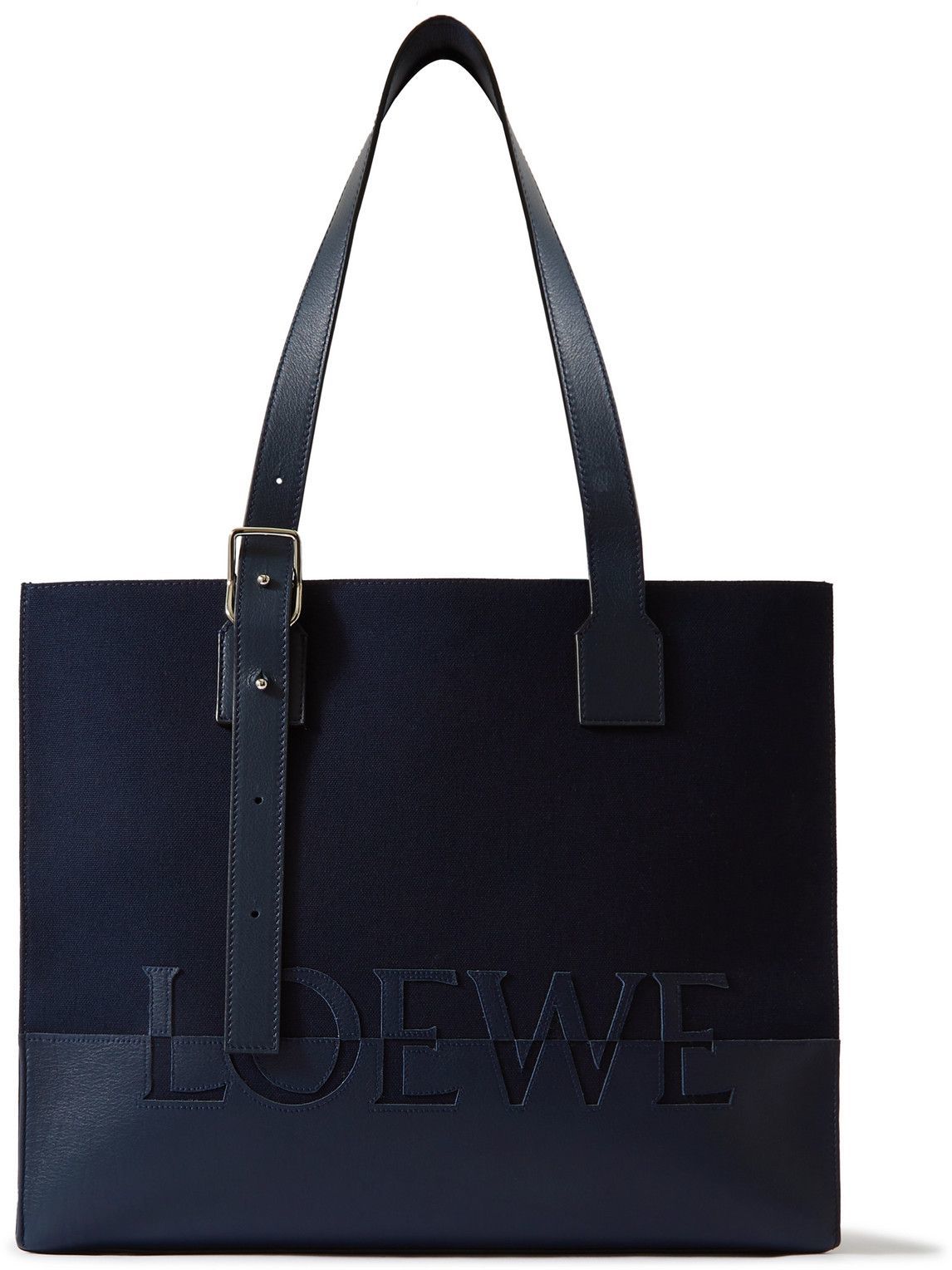 Loewe - Leather-Trimmed Canvas Tote Bag Loewe