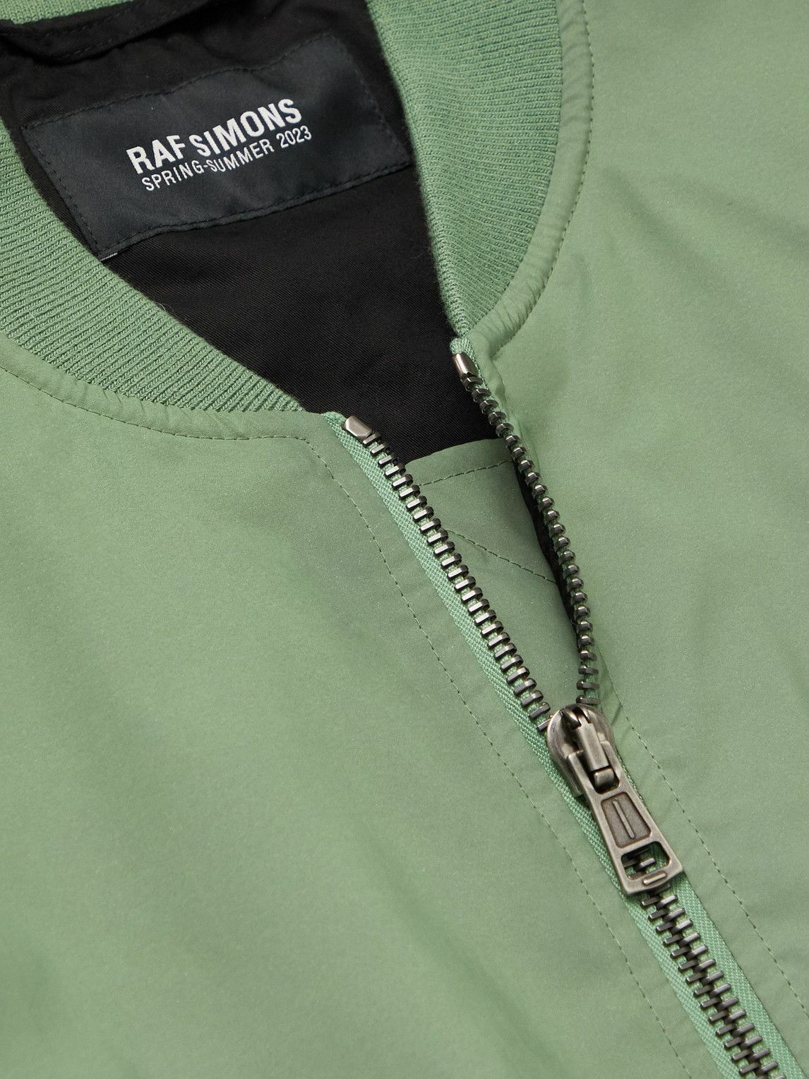 Raf Simons - Oversized Logo-Appliquéd Shell Bomber Jacket - Green Raf ...