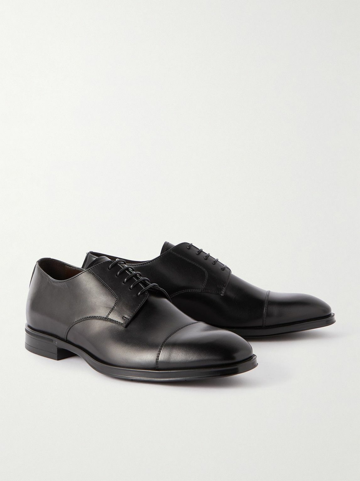 Canali - Leather Derby Shoes - Black Canali