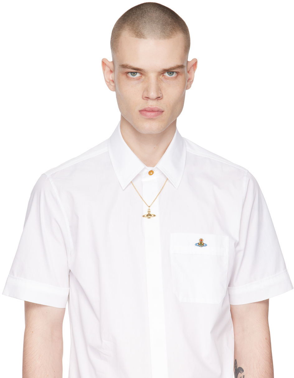 Vivienne Westwood Gold Mini Bas Relief Orb Pendant Necklace Vivienne ...