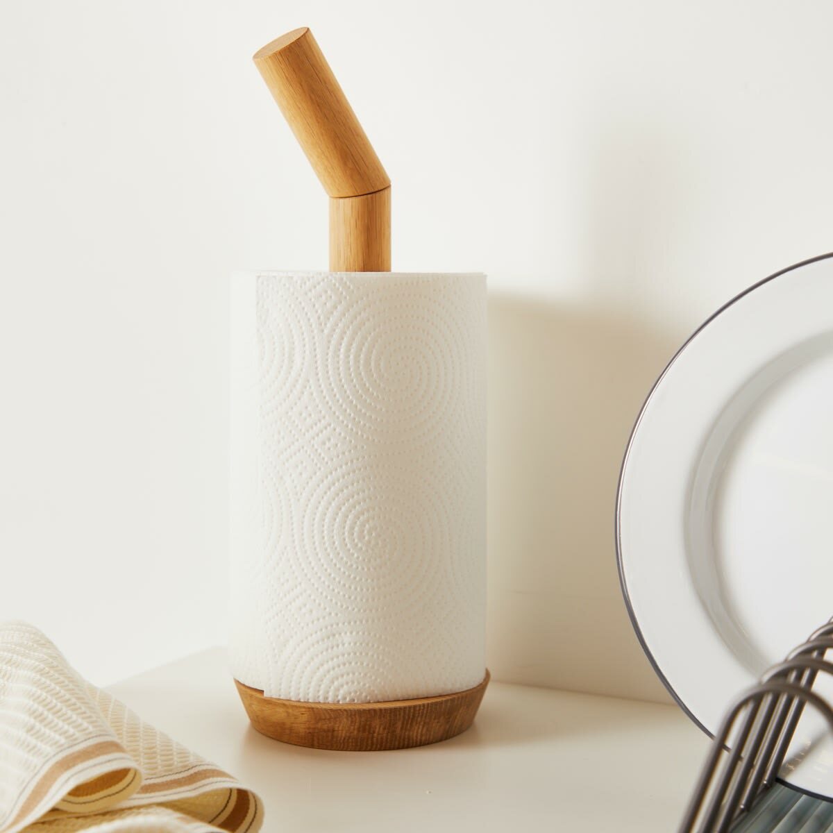 HAY Porter Kitchen Roll Holder in Untreated HAY
