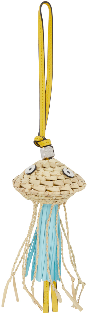 Loewe Yellow & Off-White Paula's Ibiza Jellyfish Charm Keychain Loewe