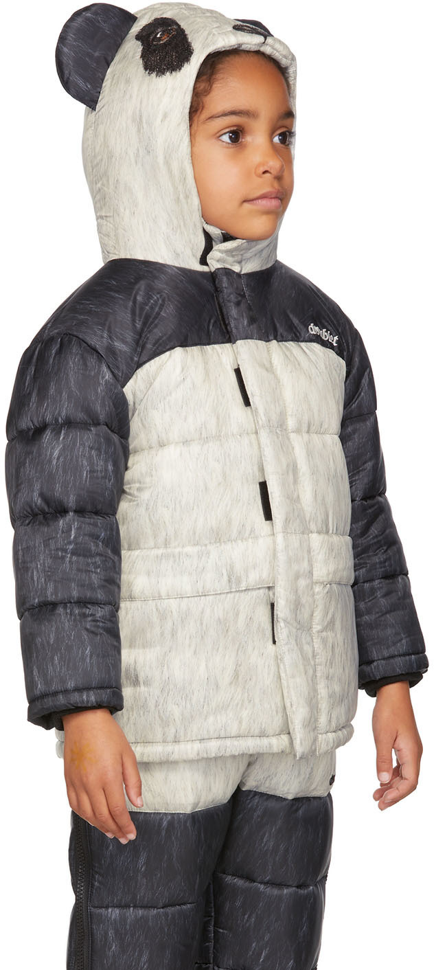 Doublet SSENSE Exclusive Kids Grey & Black Panda Costume Puffer Jacket ...