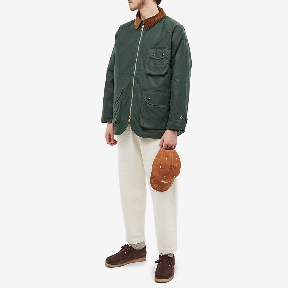 Drake's Men's Waxed Cotton Coverall Jacket in Green Drake's