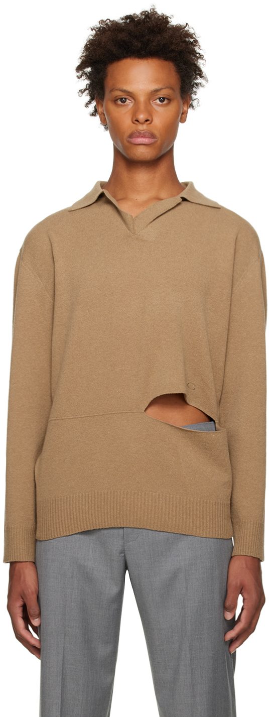 Commission Tan Cutout Polo Commission