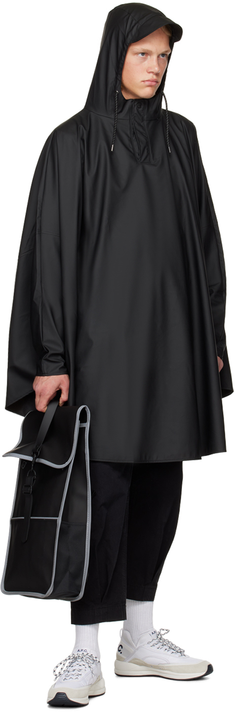 RAINS Black Cape Jacket Rains