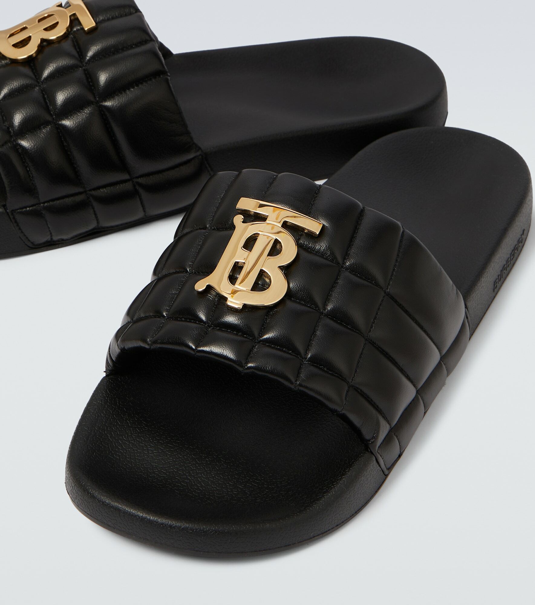 Burberry - TB embellished leather slides Burberry