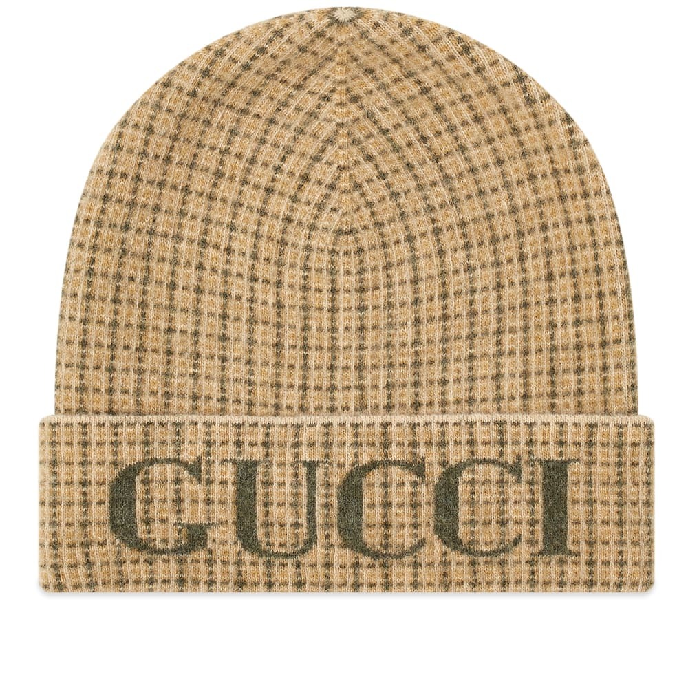 Gucci Logo Check Beanie Gucci