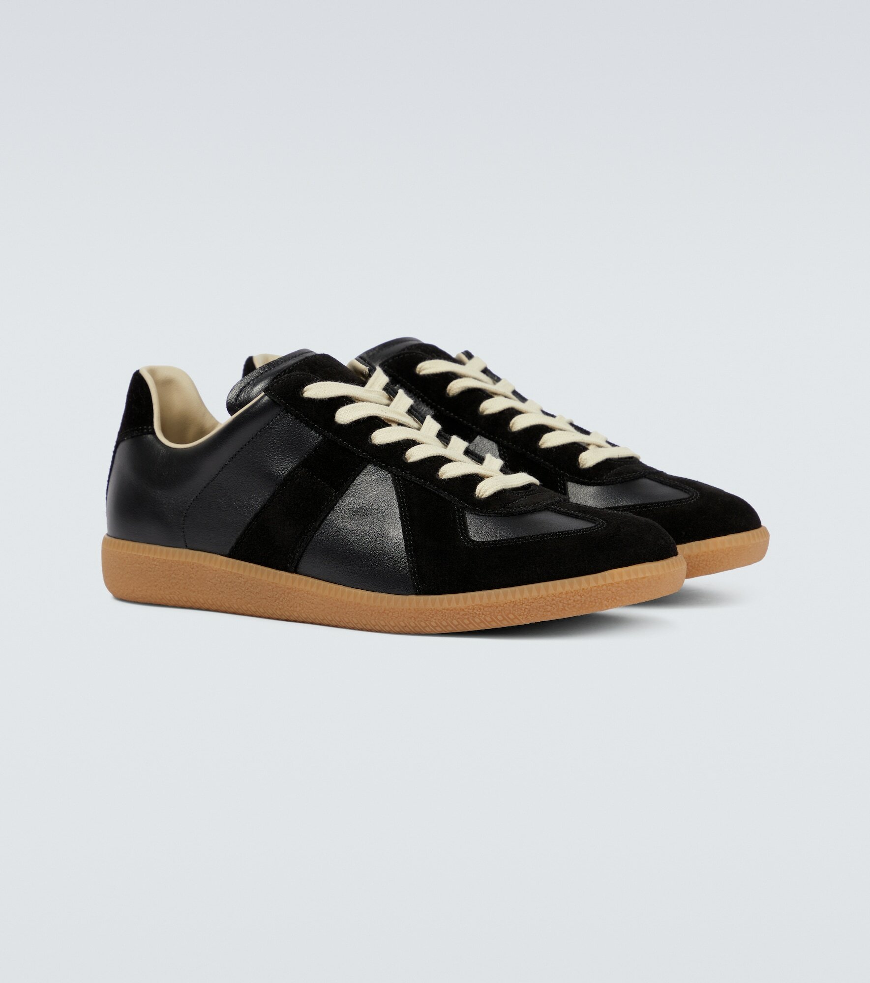 Maison Margiela - Replica leather and suede sneakers Maison Margiela