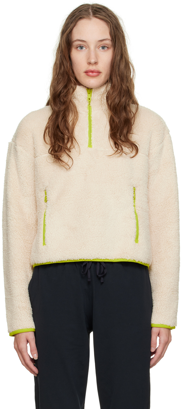 Girlfriend Collective Off-White Half-Zip Sweater Girlfriend Collective