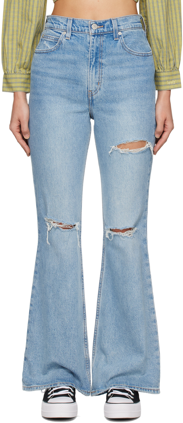 Levi's Blue 70's High Flare Jeans Levi's Red
