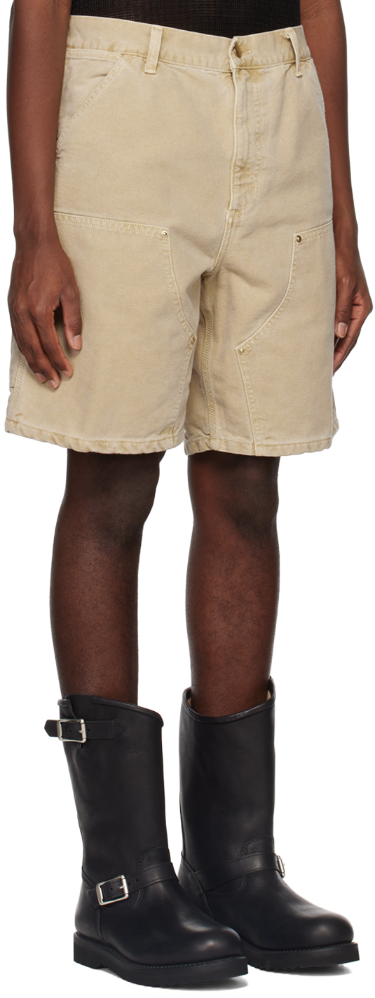 Carhartt Work In Progress Beige Double Knee Shorts Carhartt WIP