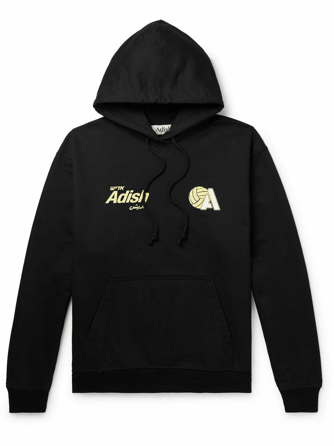 Adish - Kurat Logo-Print Cotton-Jersey Hoodie - Black ADISH